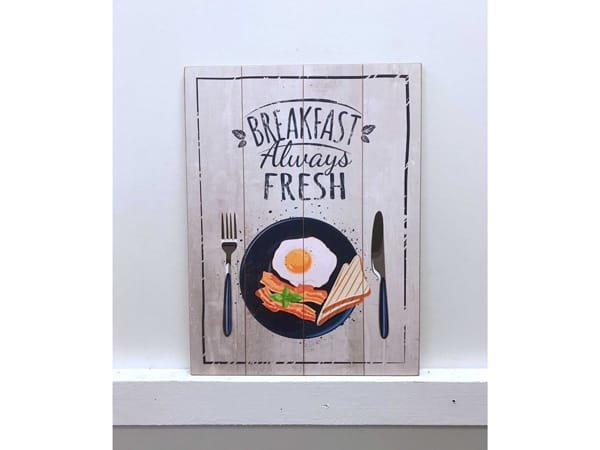 Breakfast Vintage Wooden Sign - 16*12 in - Jetzam