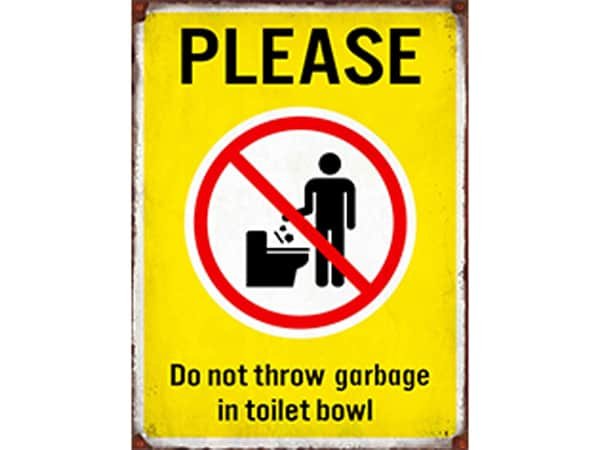 Don’t Throw Garbage Metal Sign (B2B) - 12*16 in - Jetzam